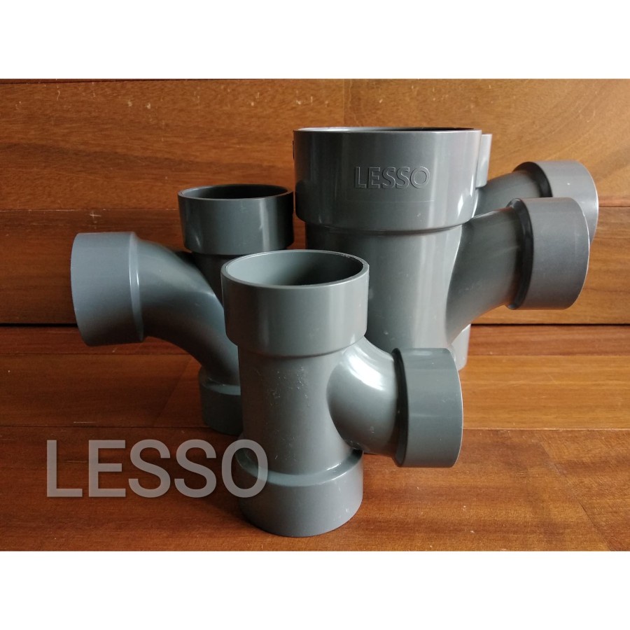 Jual Tee Y Pvc 1 1/2" inch Lesso D 90* Radius Tee Cabang Sambungan Pipa ...