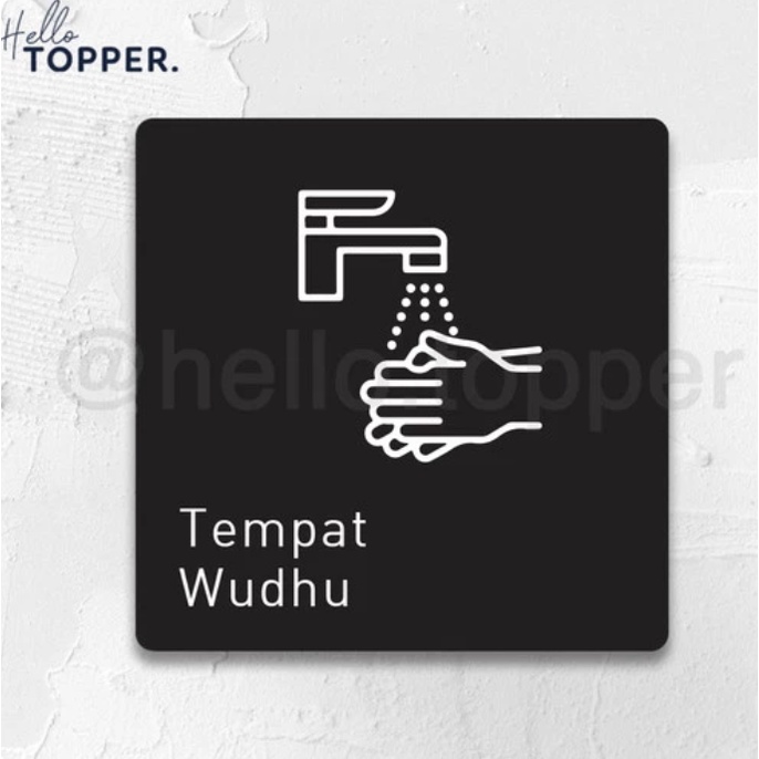 Jual Sign Akrilik Tempat Wudhu Print | Sign Board Akrilik | Sign UV ...