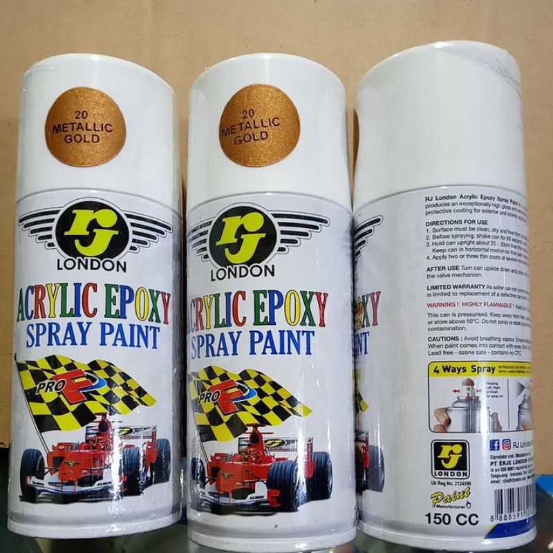 Jual Pilok Pilox Cat RJ Metalic Gold 20 Metalik Gold 150cc Cat Semprot ...