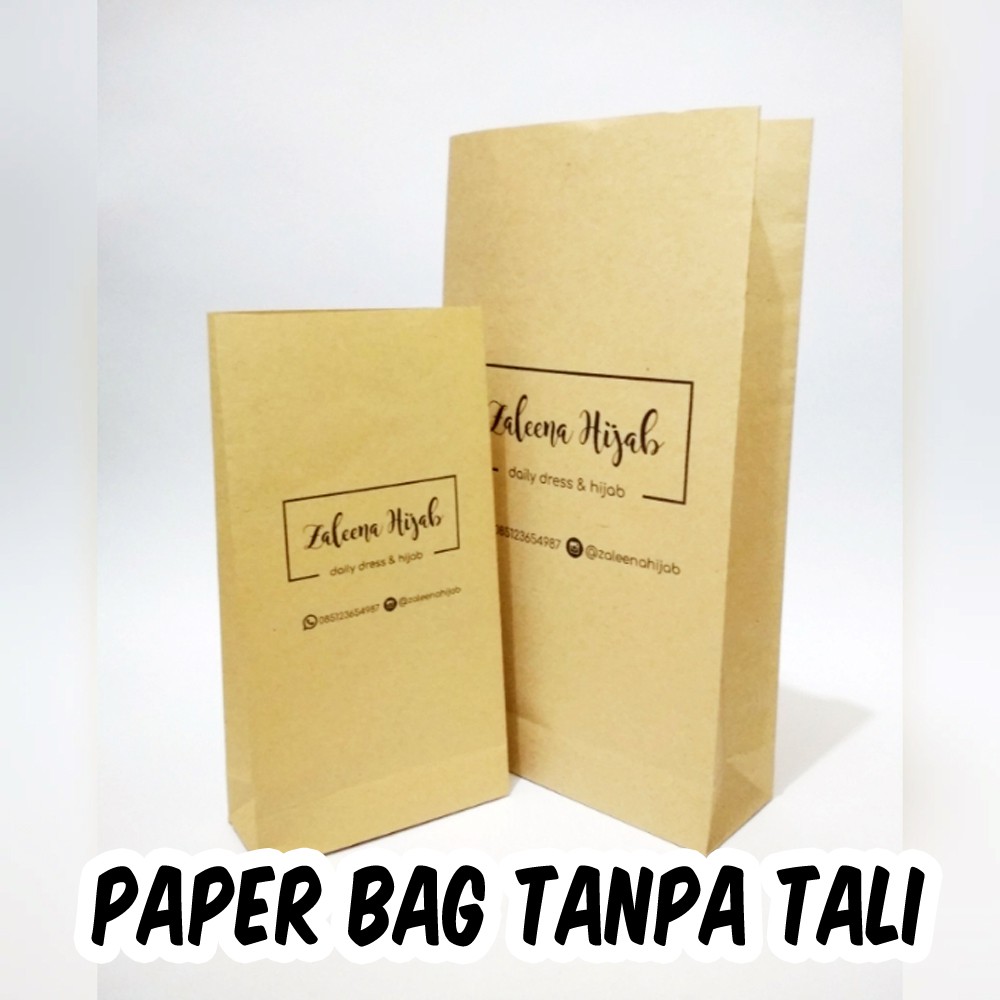 Jual Paper bag tanpa tali desain custom | Shopee Indonesia
