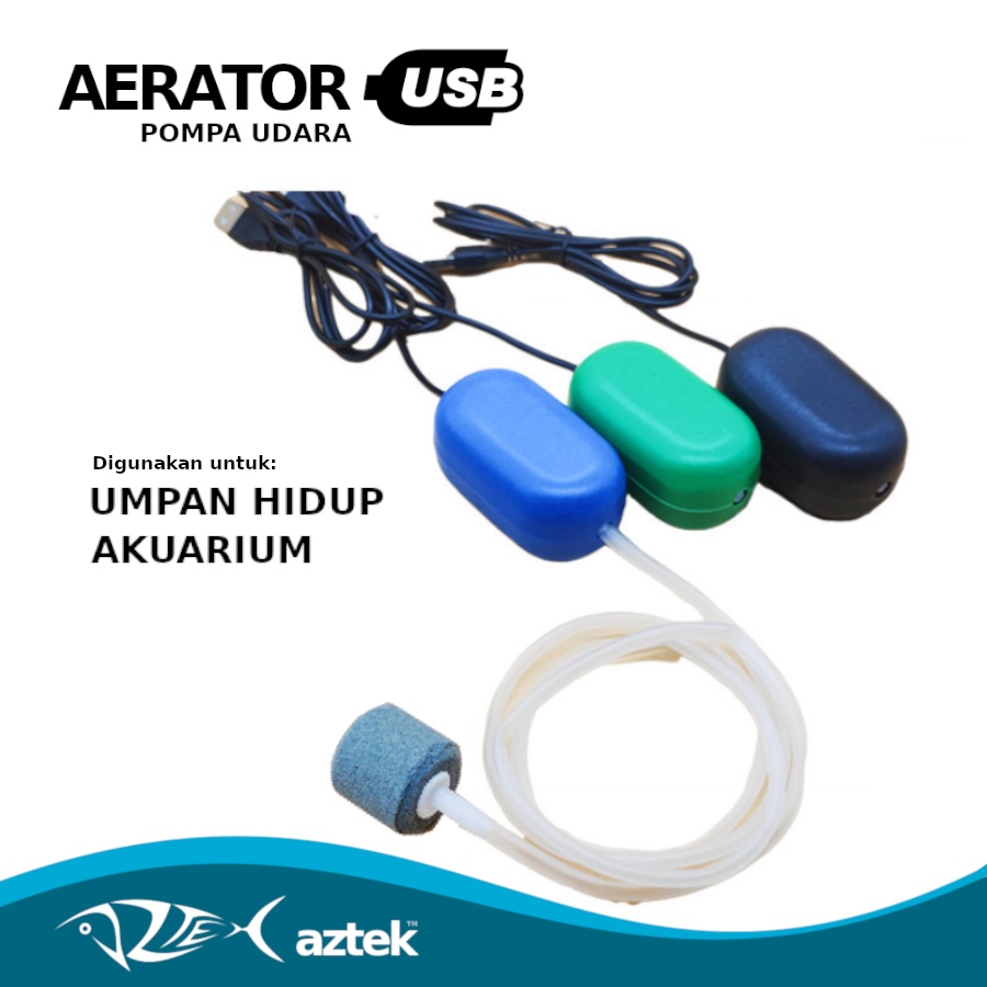 Jual Aerator USB Pompa Udara Oksigen Umpan Pancing Oxygen Pump USB ...
