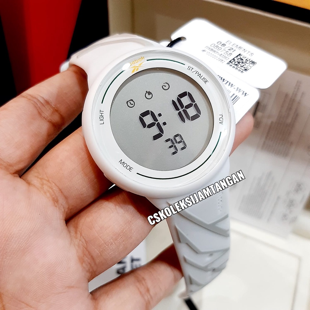 Jual JAM TANGAN REEBOK RV-ELI-PWIW-WW DIGITAL WHITE RUBBER ORIGINAL ...