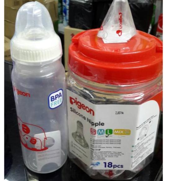 Jual Model Baru Botol susu Pigeon Anti Sedak & Peristaltic Ulir ...