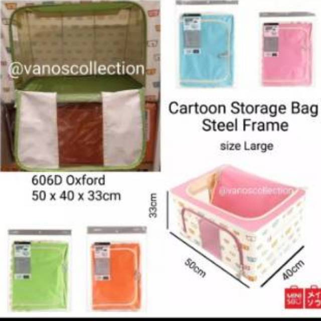 Jual Hot Sale Miniso Cartoon Steel Frame Storage Large Box Miniso ...