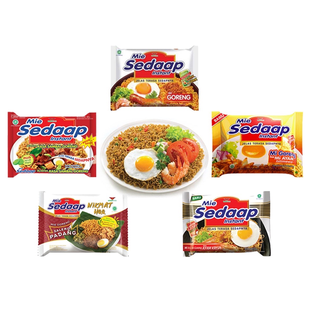 Jual Mie Sedaap Goreng All Variant | Mie Kemasan Instant | | Shopee ...