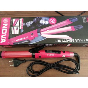 Jual Nova Catok Pelurus Kriting Rambut 2 in 1 Hair Beauty Set | Shopee Indonesia