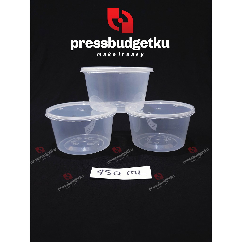 Jual cup puding / tempat sayur / wadah plastik / kotak puding 450 ml ...