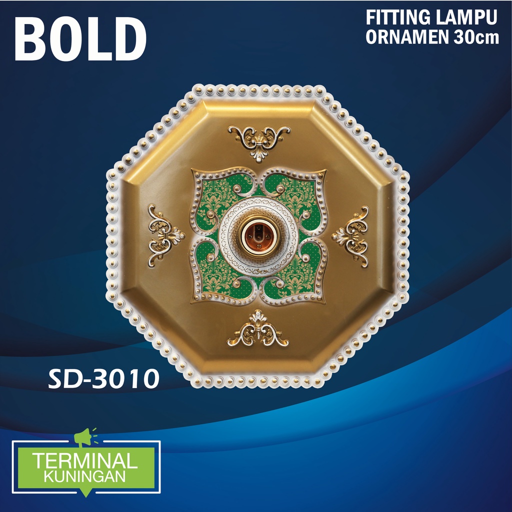 Jual Vicon fitting lampu ornamen bold fiting hias plafon jumblo 30cm ...