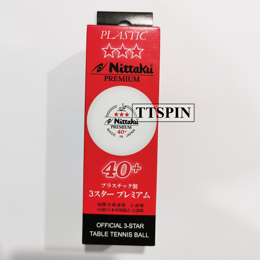 Jual Bola Nittaku 3 star 40+ Premium - Pingpong Ball Tenis Meja Table Tennis | Shopee Indonesia