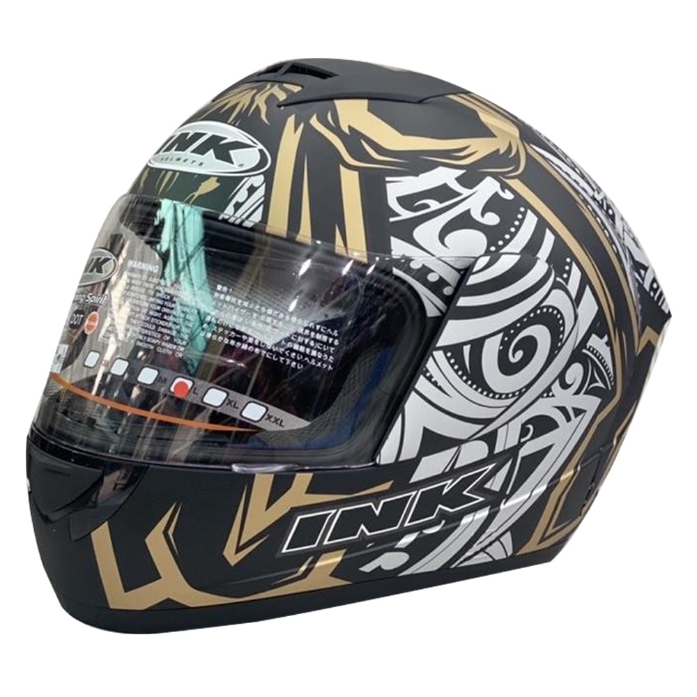Jual HELM INK CL MAX #8 - MATT BLACK/GOLD | Shopee Indonesia