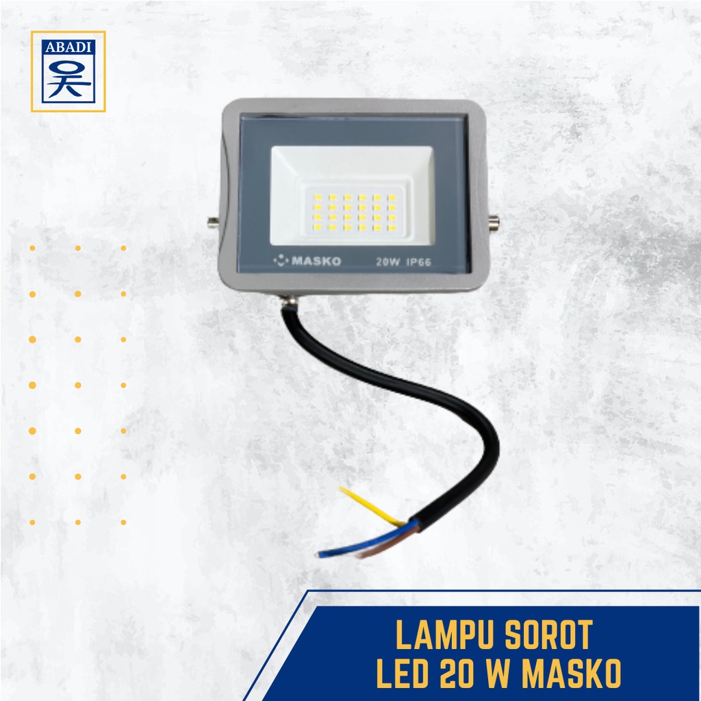 Jual LAMPU SOROT LED 20 W MASKO | Shopee Indonesia