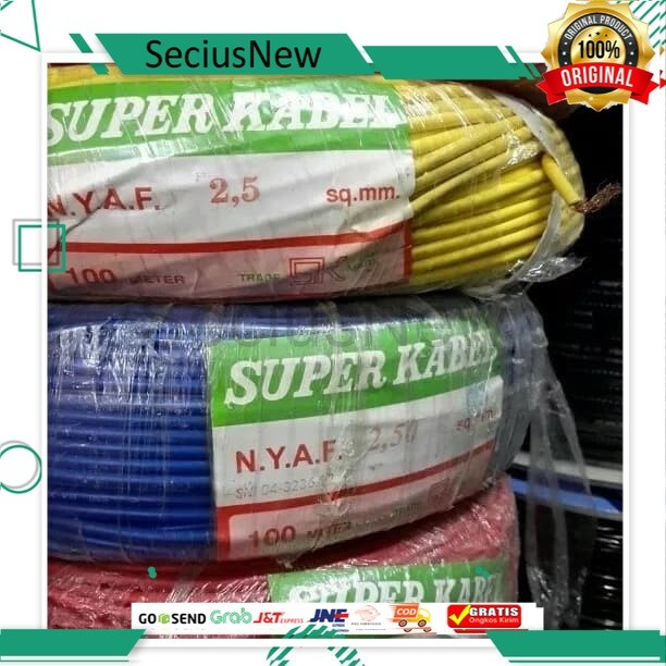 Jual KABEL NYAF 2,5MM 2,5 MM SUPER - kuning hijau | Shopee Indonesia