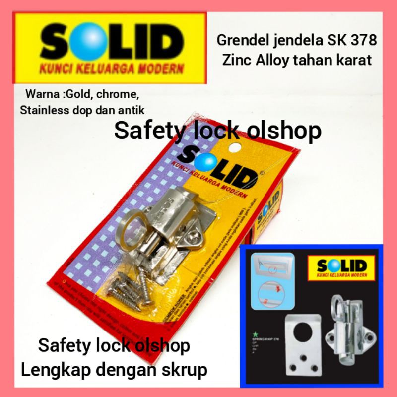 Jual Grendel jendela spring knip SK 378 SOLID | Shopee Indonesia