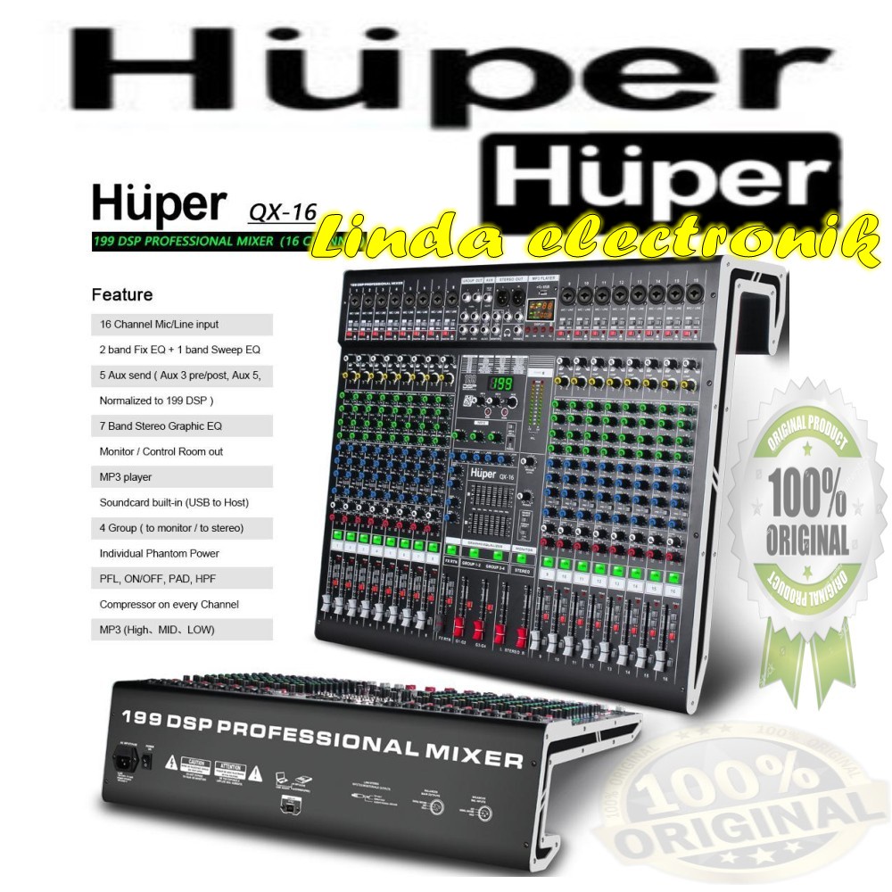 Jual mixer huper qx16 huper qx 16 HUPER QX16 HUPER QX 16 16 chanel original | Shopee Indonesia