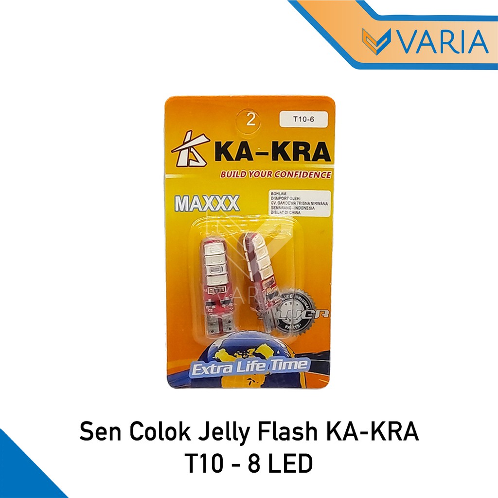 Jual Lampu Sen Colok T10 8 LED Jelly Flash Blitz 2 Warna Variasi KA KRA ...