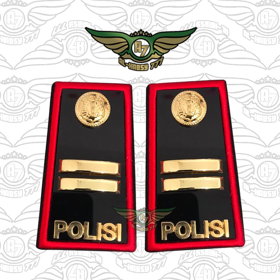 Jual PANGKAT PDH IPTU LIS MERAH EXCLUSIVE ORIGINAL LOGAM KUNINGAN ...