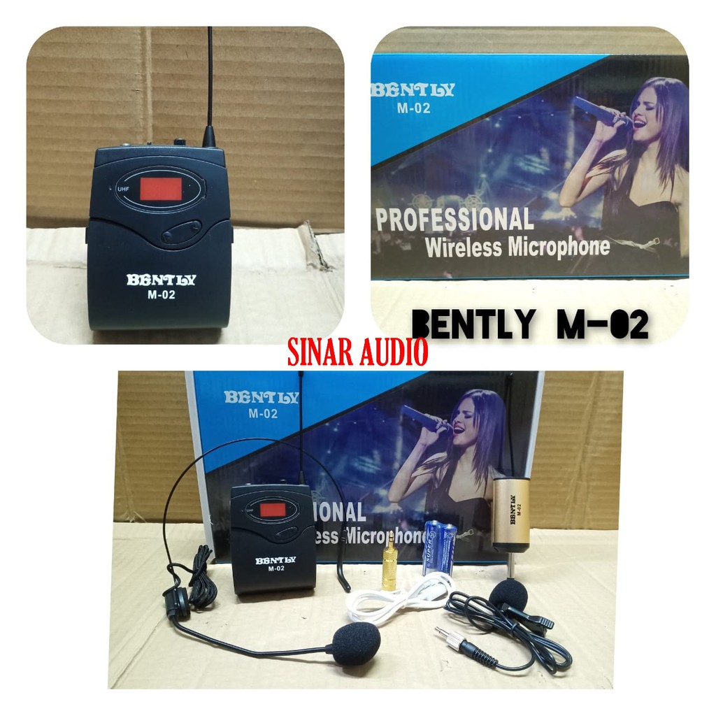 Jual Mic Wireless Clip on Headset BENTLY M-02 Jepit bando M02 | Shopee ...