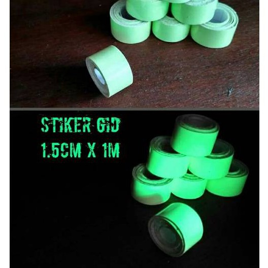 Jual Lakban Stiker Sticker GID / Glow In The Dark 1.5cm x 1m Untuk ...