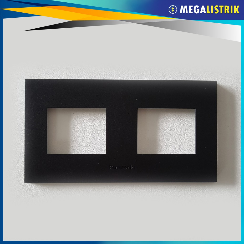 Jual PANASONIC FRAME SAKLAR 2 GANG 4 DEVICE STYLE E ECO MATTE BLACK ...