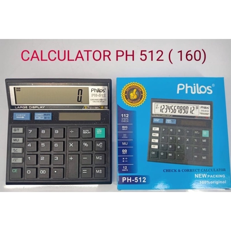 Jual Kalkulator PH-512 PHILOS kualitas bagus harga cuma ⬇️ | Shopee Indonesia