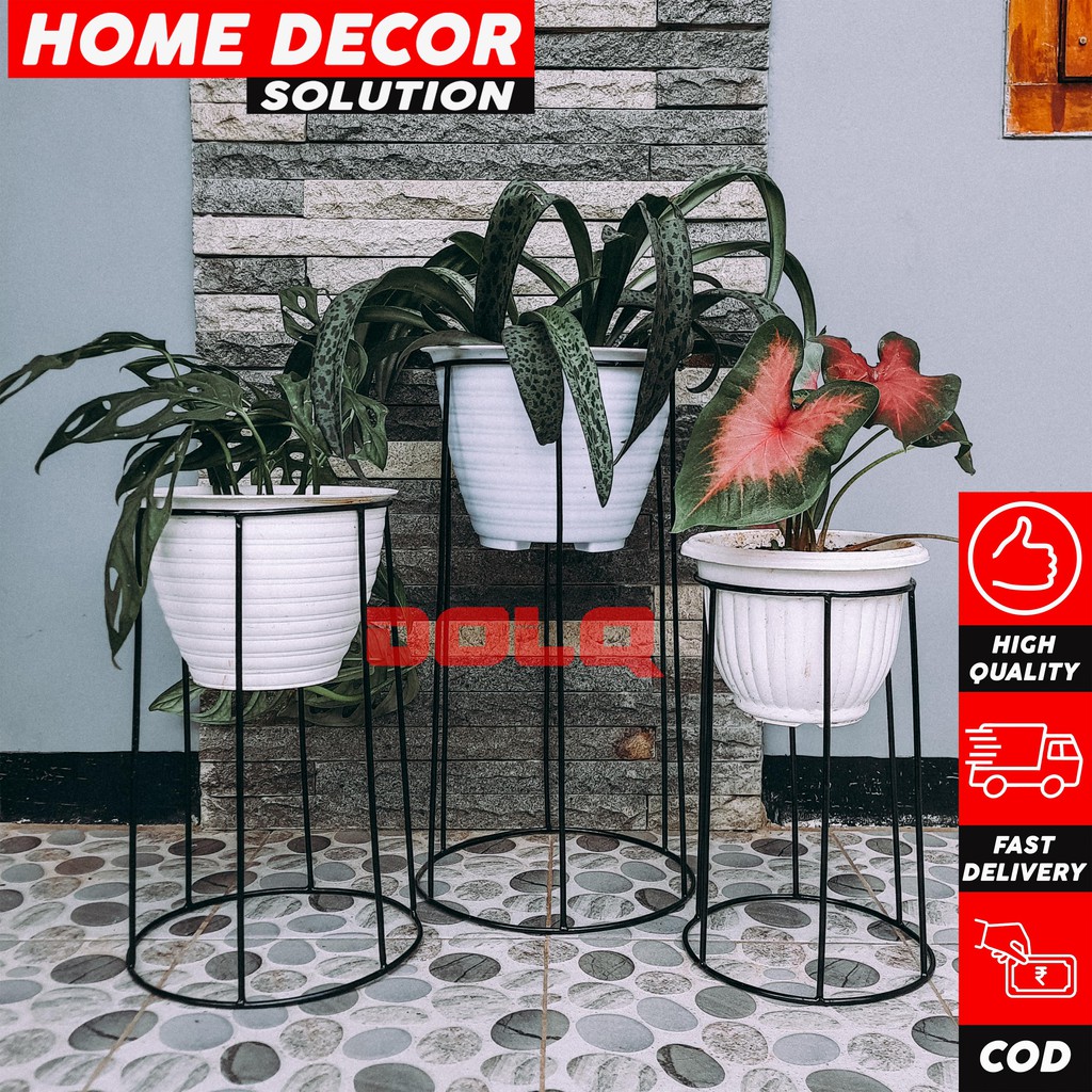 Jual Standing Pot Bunga Pot Besi Minimalis Standing Planter Dekorasi ...