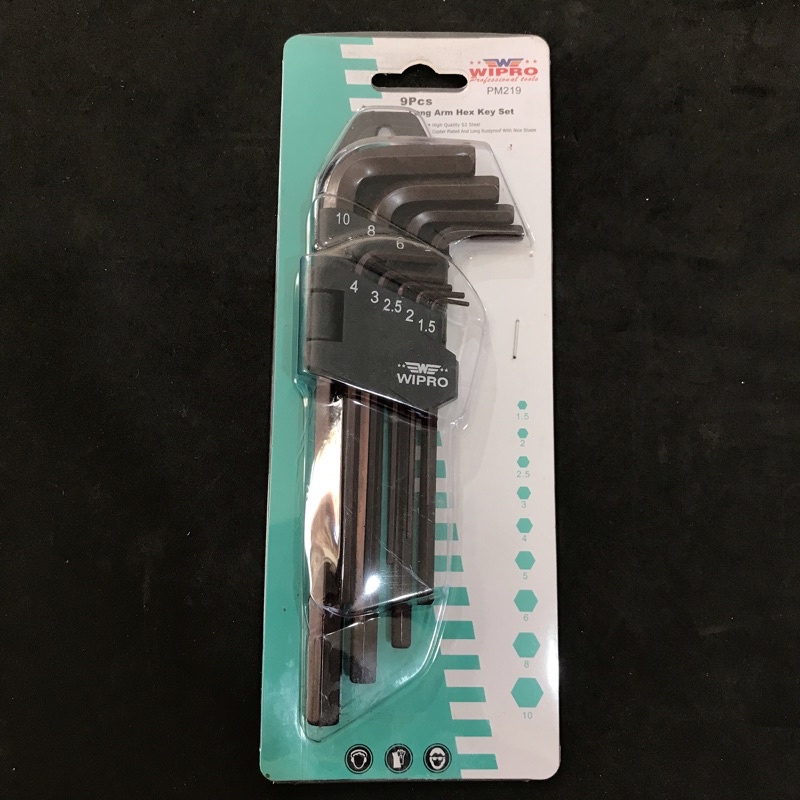 Jual KUNCI L SET WIPRO 9pcs / LONG ARM KEY L SET | Shopee Indonesia