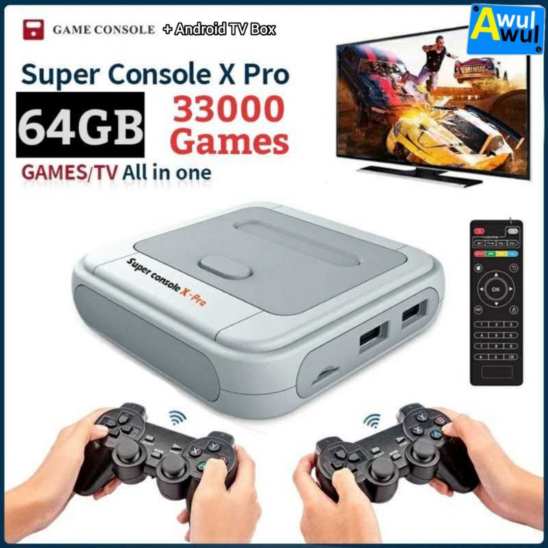 Jual Super Console X-Pro 30000 Game Klasik 64GB + Android TV Box with ...