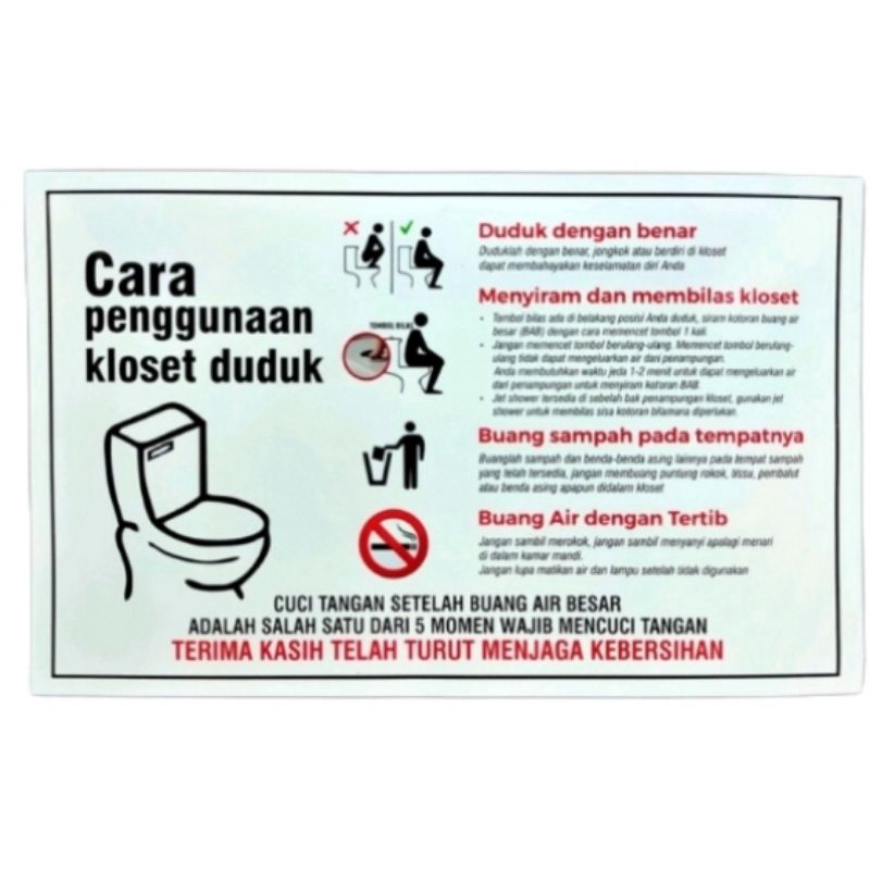 Jual Stiker Penggunaan Closed Duduk, Stiker Cara Pakai Closed Duduk ...