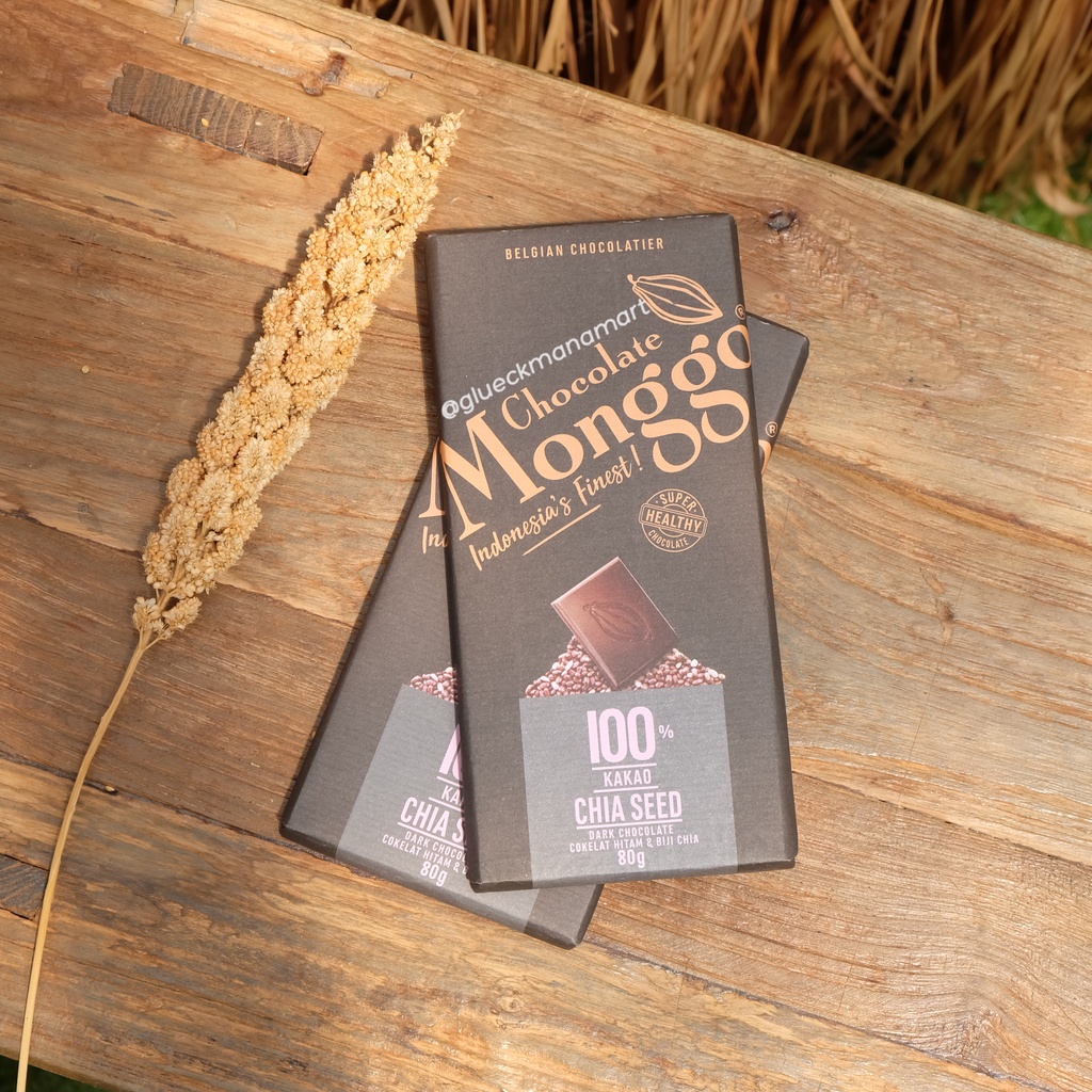 Jual Monggo Dark Chocolate 100% Chia Seed 80gr | Shopee Indonesia