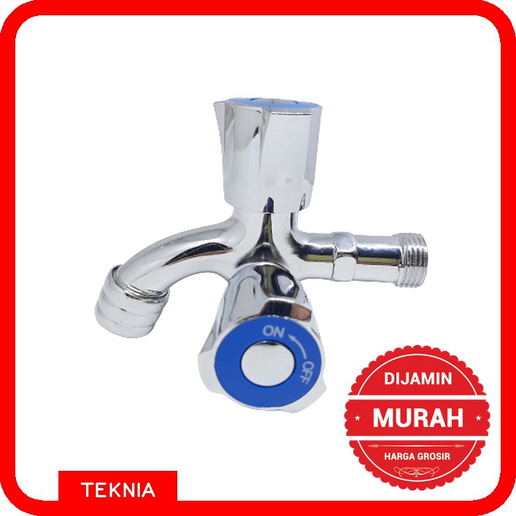 Jual Kran Double 1/2 Inch FIO - Kran Cabang - Kran Sambung | Shopee ...