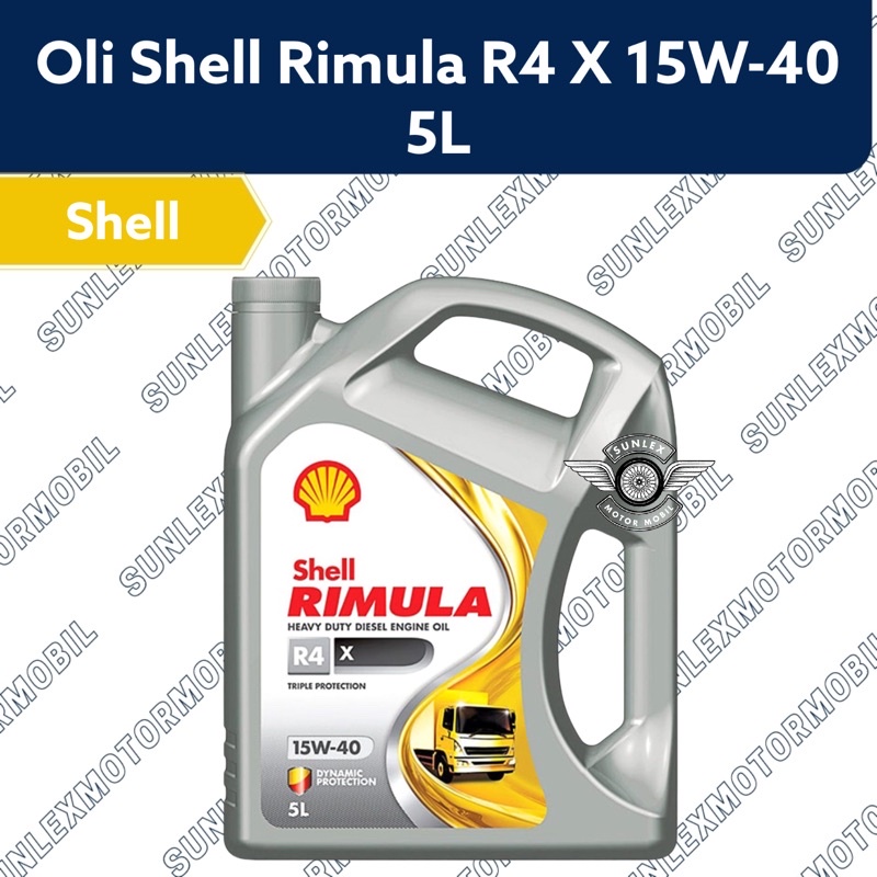 Jual OLI MESIN MOBIL SHELL RIMULA R4X 15W-40 5L 5LITER 15W40 ORIGINAL ...
