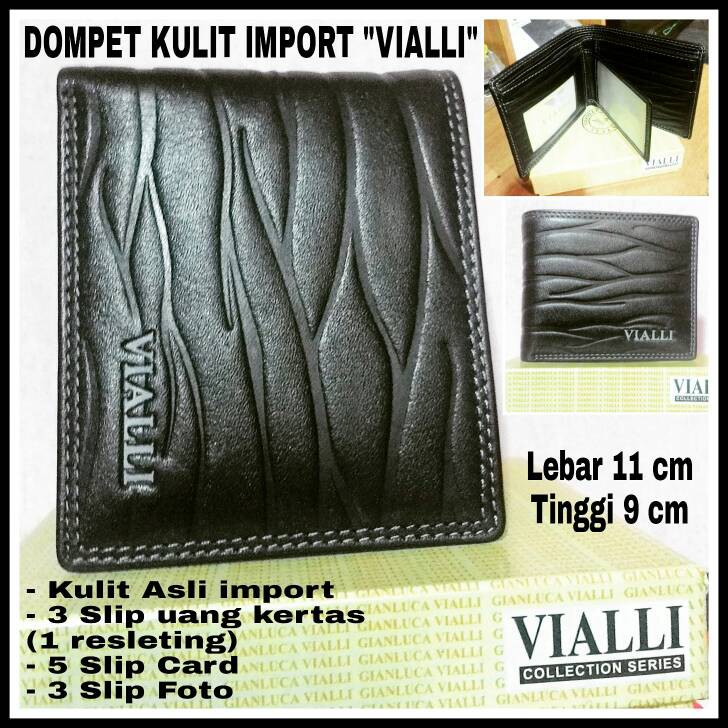 Jual Dompet Pria Kulit Asli Import -Vialli- | Shopee Indonesia