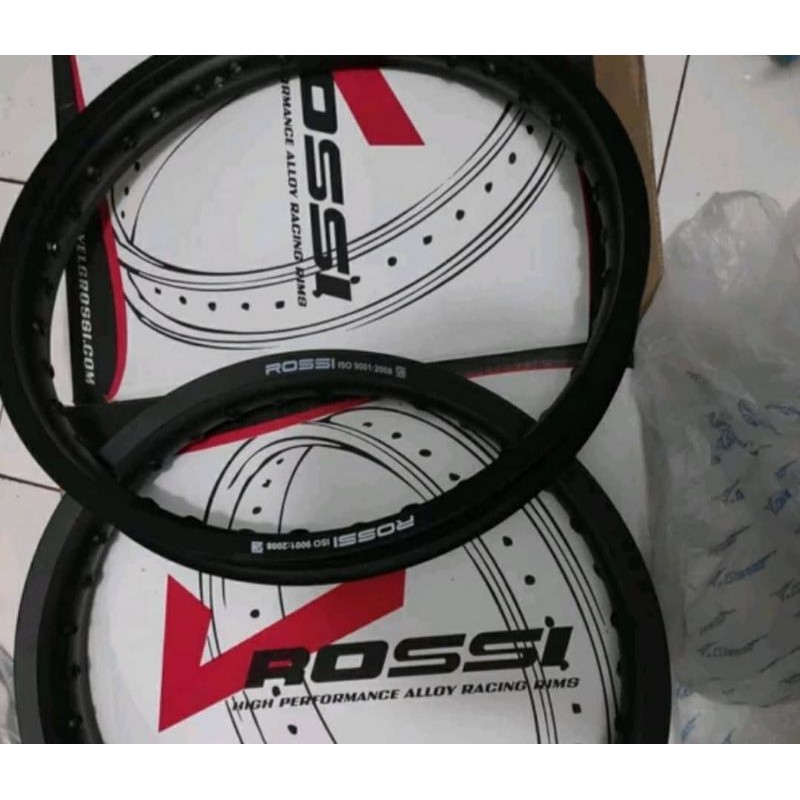 Jual velg rossi rim 18 warna black ukuran 160 18 & 185 18 & 215 18 ...