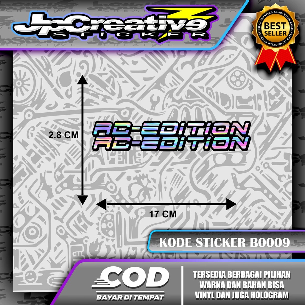Jual STICKER CUTTING RC EDITION HOLOGRAM ATAU REFLECTIVE | Shopee Indonesia