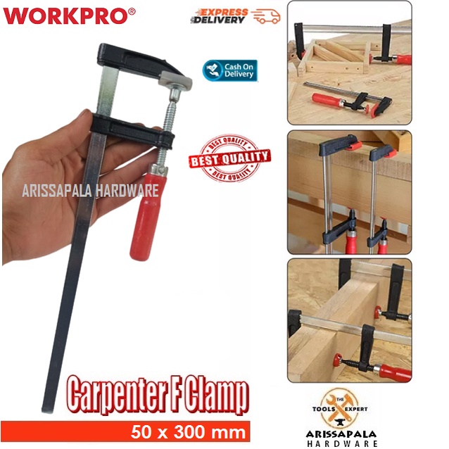 Jual Clamp Klem F 50 x 300mm - 30 cm F Clamp Pres Catok Penjepit Kayu ...