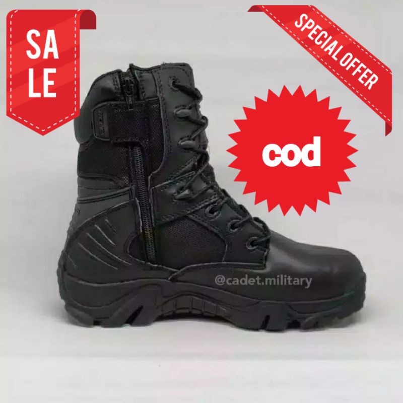 Jual sepatu hiking pdl tactical delta gunung hitam 8 inci | Shopee ...