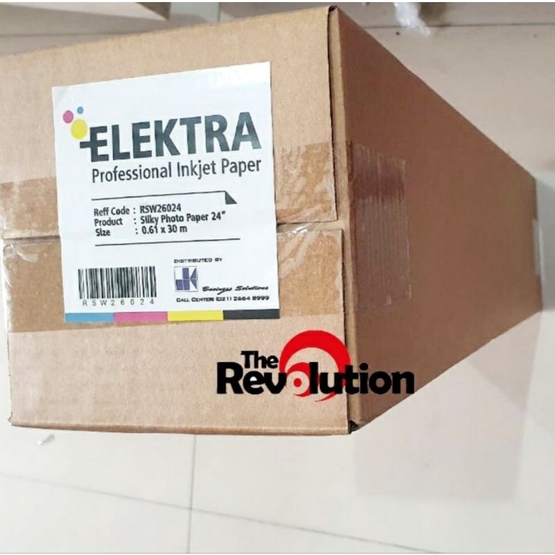 Jual Photo Paper Elektra Profesional Kertas Foto Doff 24"×30m paper 24 ...