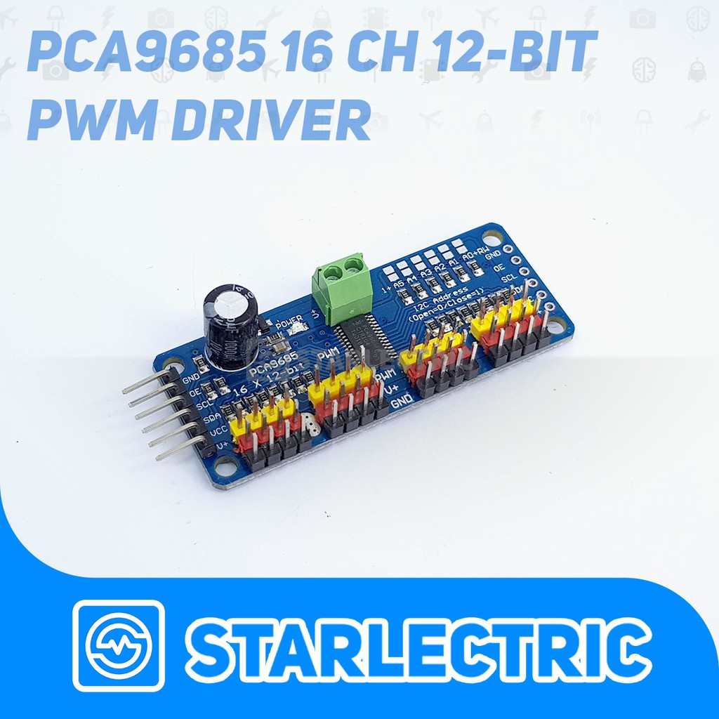 Jual PCA9685 PCA 9685 16 Channel 12 bit PWM Servo Driver I2C Arduino ...