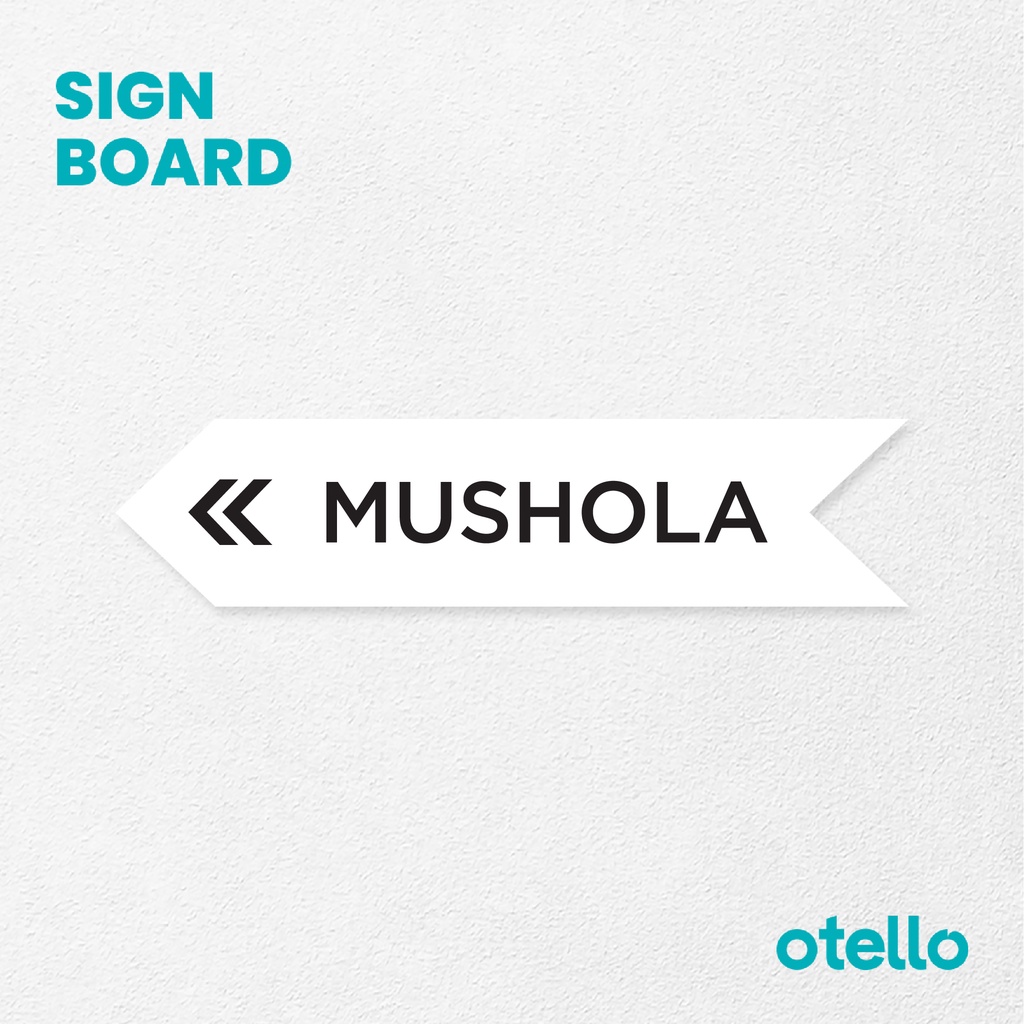 Jual Otello Signage Mushola Label Tulisan Arah Musholla Papan Akrilik ...