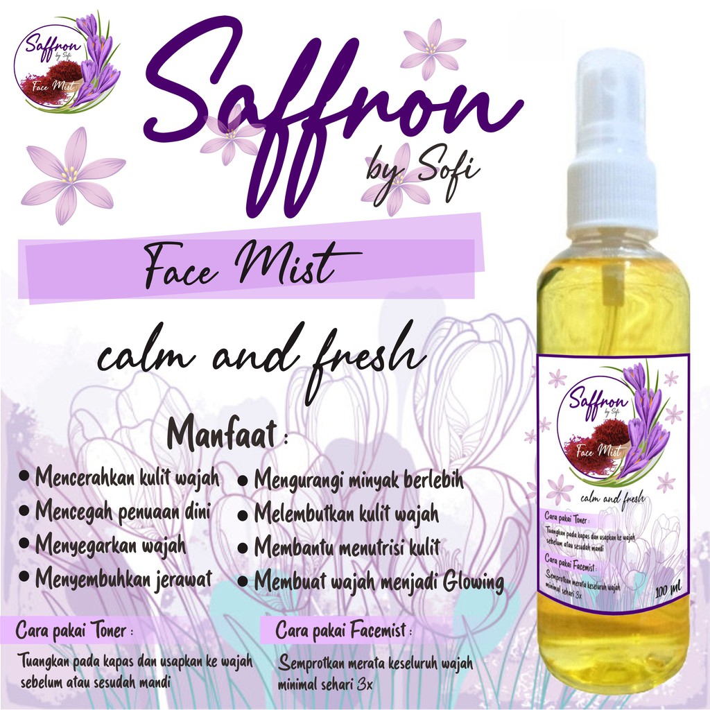 Jual Facemist saffron / Safron / Face mist saffron 100ml | Shopee Indonesia