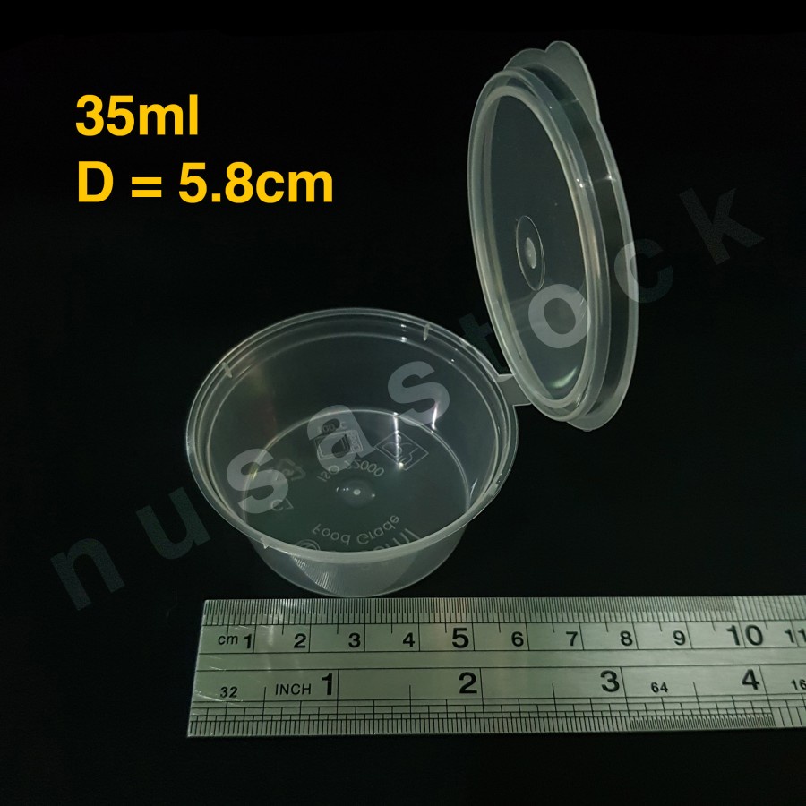 Jual SUAPI SAUCE CONTAINER CUP SAOS 35 ML 50PC TEMPAT SAMBAL LILIN ...