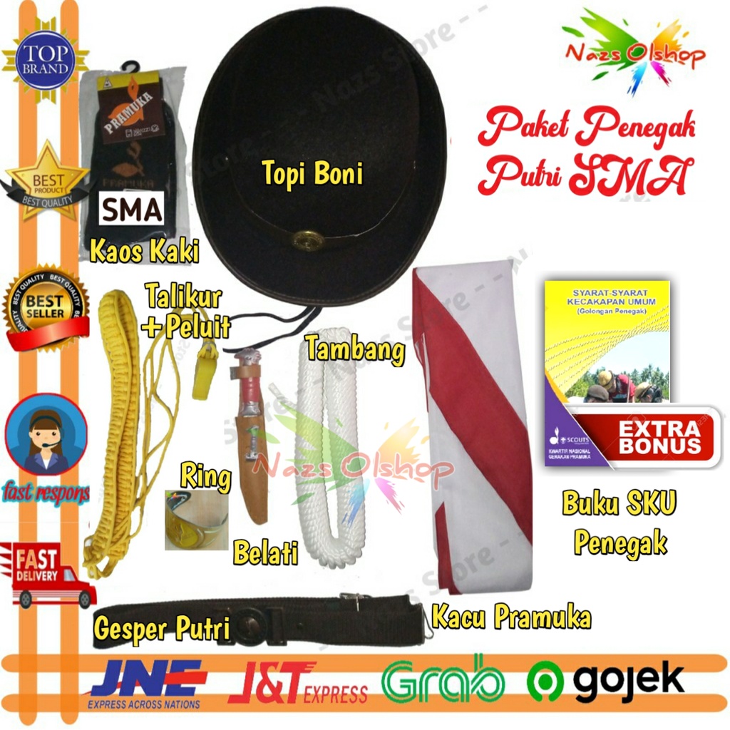 Jual Paket Atribut Perlengkapan Pramuka Penegak Putri Tingkat SMA ...