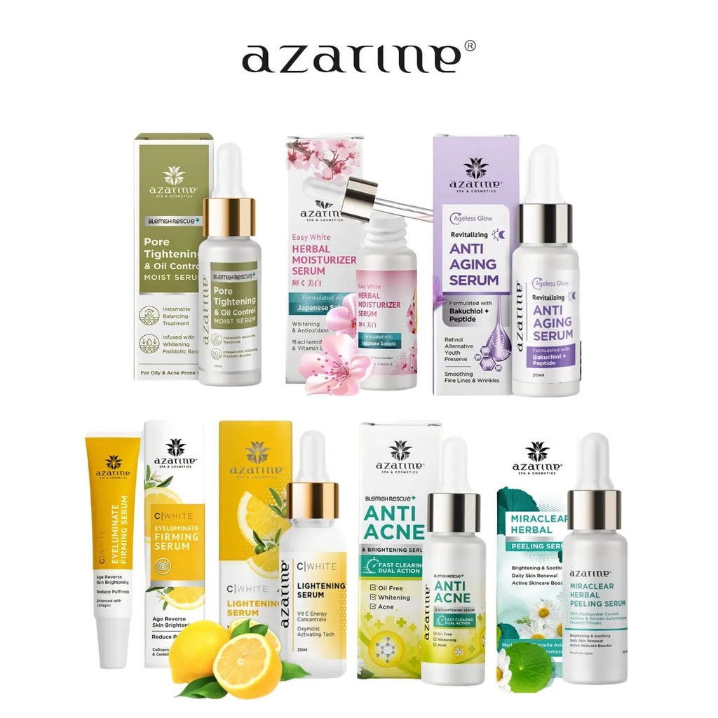 Jual AZARINE Serum / Anti Aging / Acne / Herbal Moisturizer / Peeling ...
