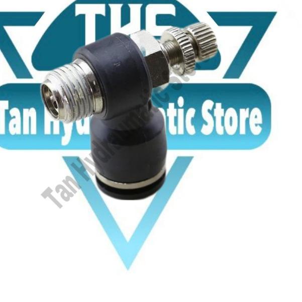 Jual fitting pneumatic speed control selang 10mm drat 1/2 KSL 10-04 (C ...