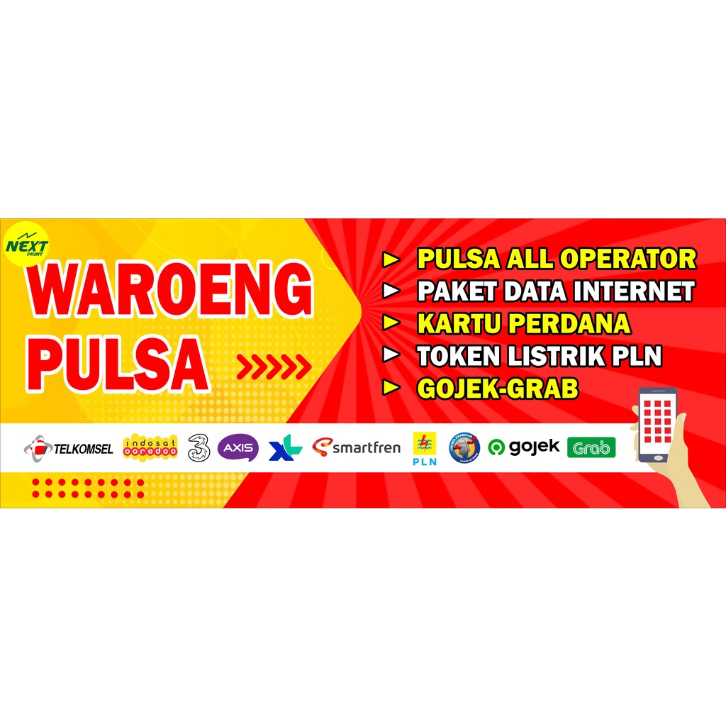 Jual SPANDUK WARUNG PULSA/KONTER | Shopee Indonesia