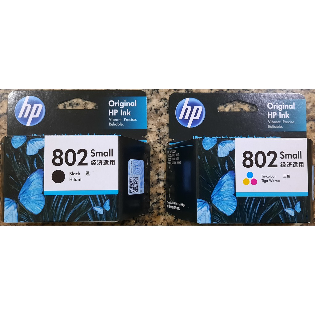 Jual Tinta HP 802 Small Black Tinta HP 802 Small Tri Colour Original ...
