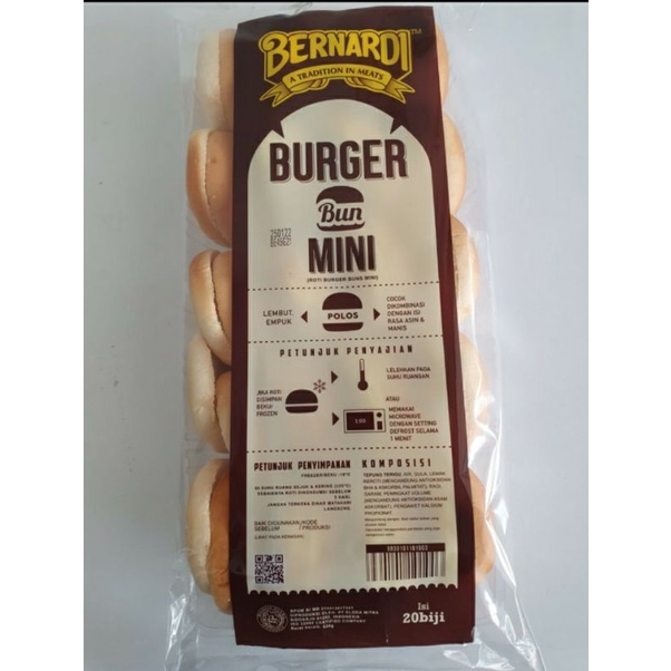 Jual Bernardi ROTI BURGER MINI ISI 20 PCS | Shopee Indonesia