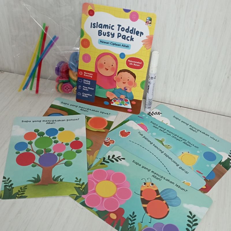 Jual Islamic Toddler Busy Pack (Bermain Kancing) | Shopee Indonesia