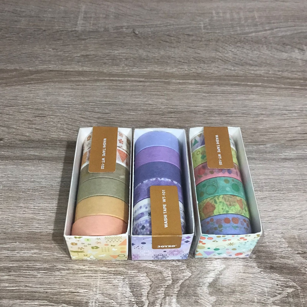Jual Washi Tape Pita Perekat Selotip Kertas Warna Joyko | Shopee Indonesia
