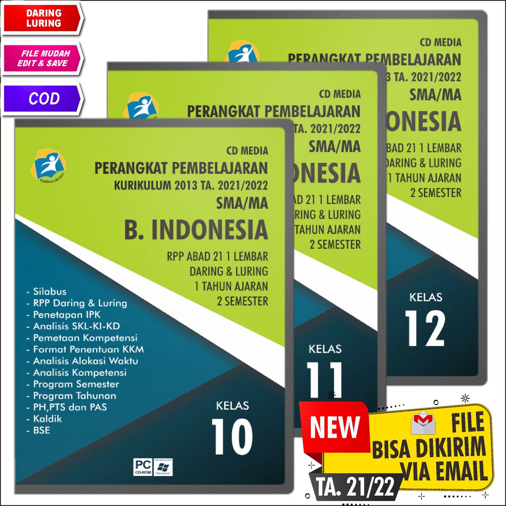Jual CD RPP SMA / MA B. INDONESIA TA. 22/23 DARING DAN LURING K13 ...